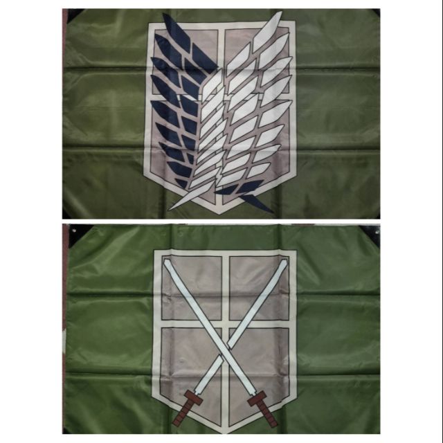 Anime Hanging Flag From Attack On Titan The Fabric Is Polyester Has 2 ...
