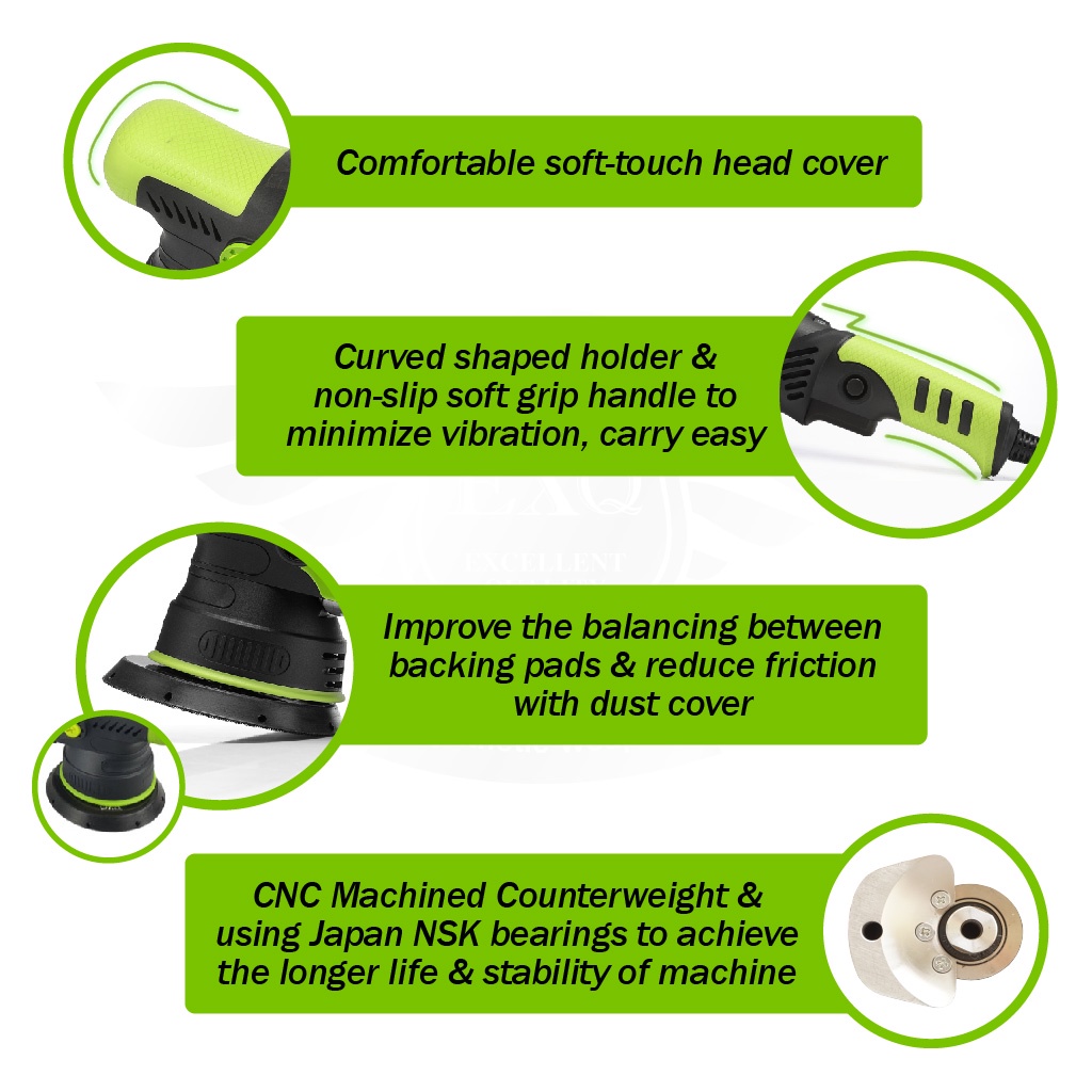 EXQ Torque Master Dual Action 1000W Orbit Size 15mm Polisher [2022 NEW ...