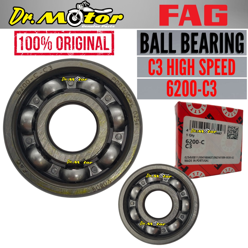 100% ORIGINAL FAG C3 HIGH SPEED BALL BEARING 6322 6305 6304 6205 6000 ...