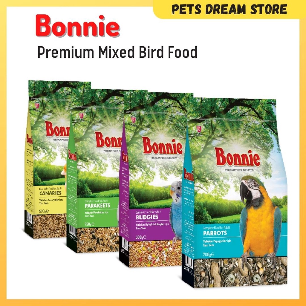 Bonnie Premium Mixed Bird Feed Bonnie Parrot Food Budgie Food Cockatiel ...