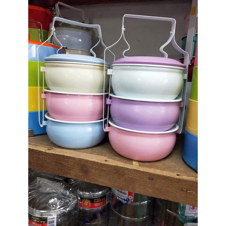 MANGKUK TINGKAT COLOURFUL VIRAL BOWL@ KLASIK 14 CM MATERIAL BESI SIZE ...