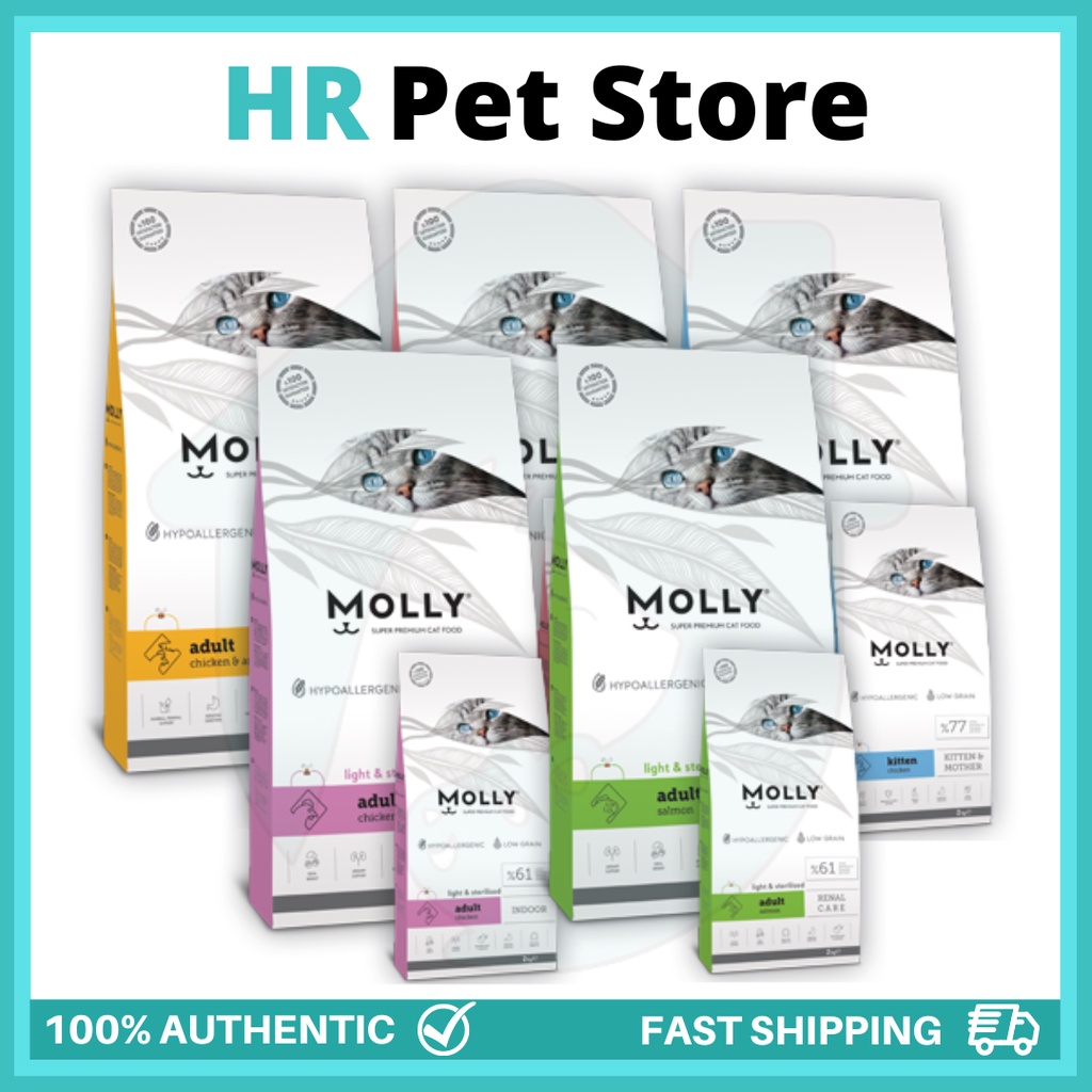 Molly Super Premium Cat Food (Hairball Control/Shiny Hair/Kitten ...