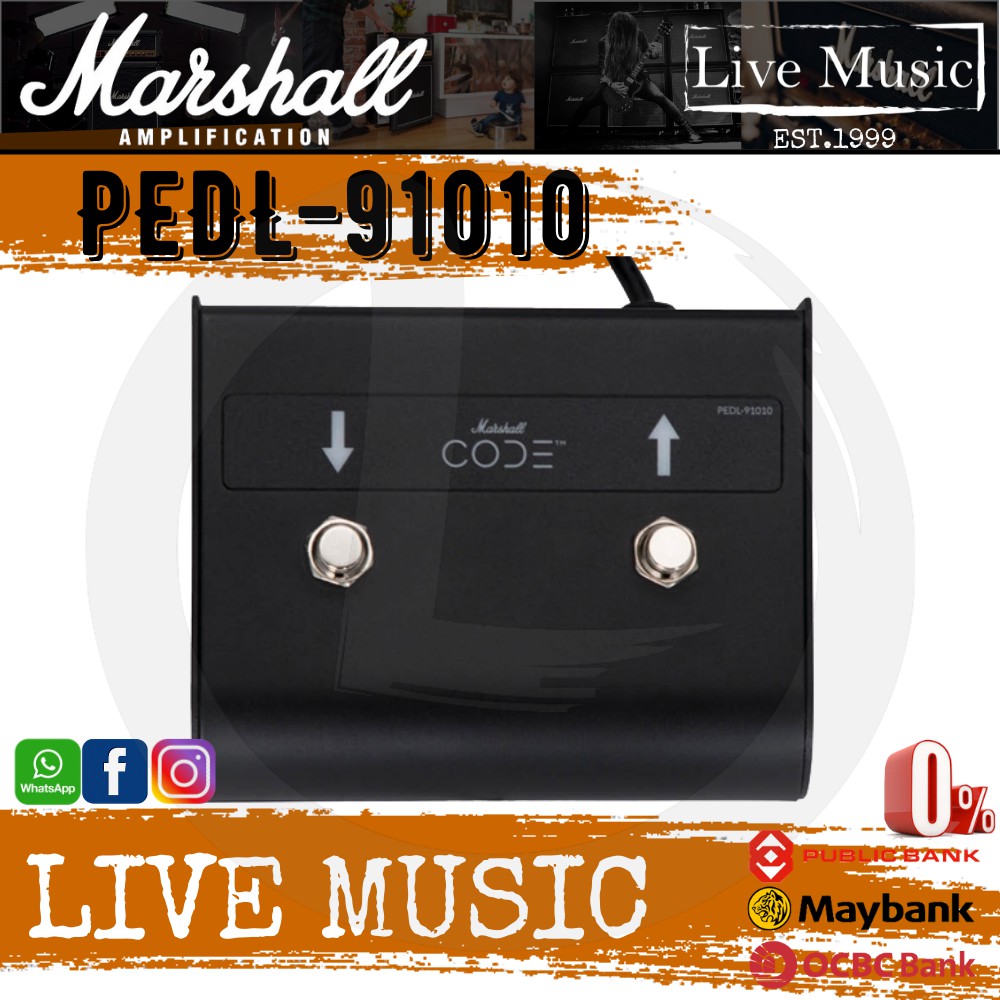 Marshall PEDL-91010 2-Way Footswitch for Code Amplifier ( PEDL91010 ) | Shopee Malaysia