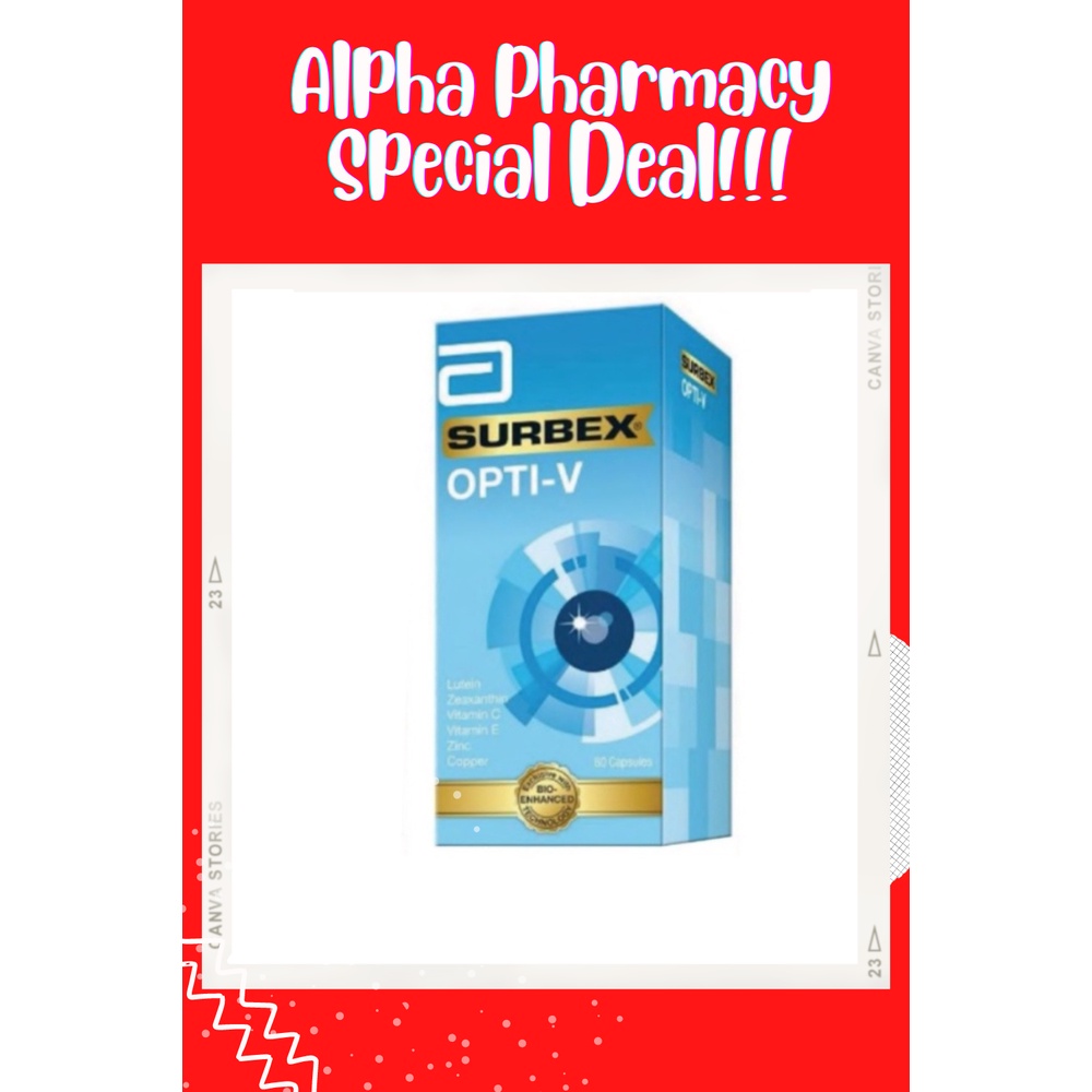 Abbott Surbex Vitamins Supplement | Opti-V 60s | 60s Twin Pack | Shopee ...