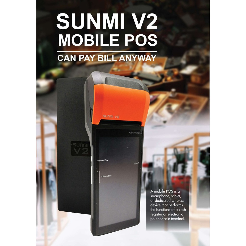 Sunmi V2 Mobile POS Print Receipt Anyway | Shopee Malaysia