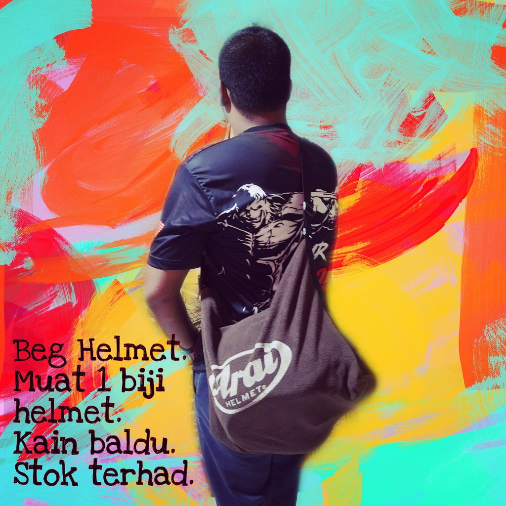 Beg Helmet Arai & Shoei (Kain Baldu) | Shopee Malaysia