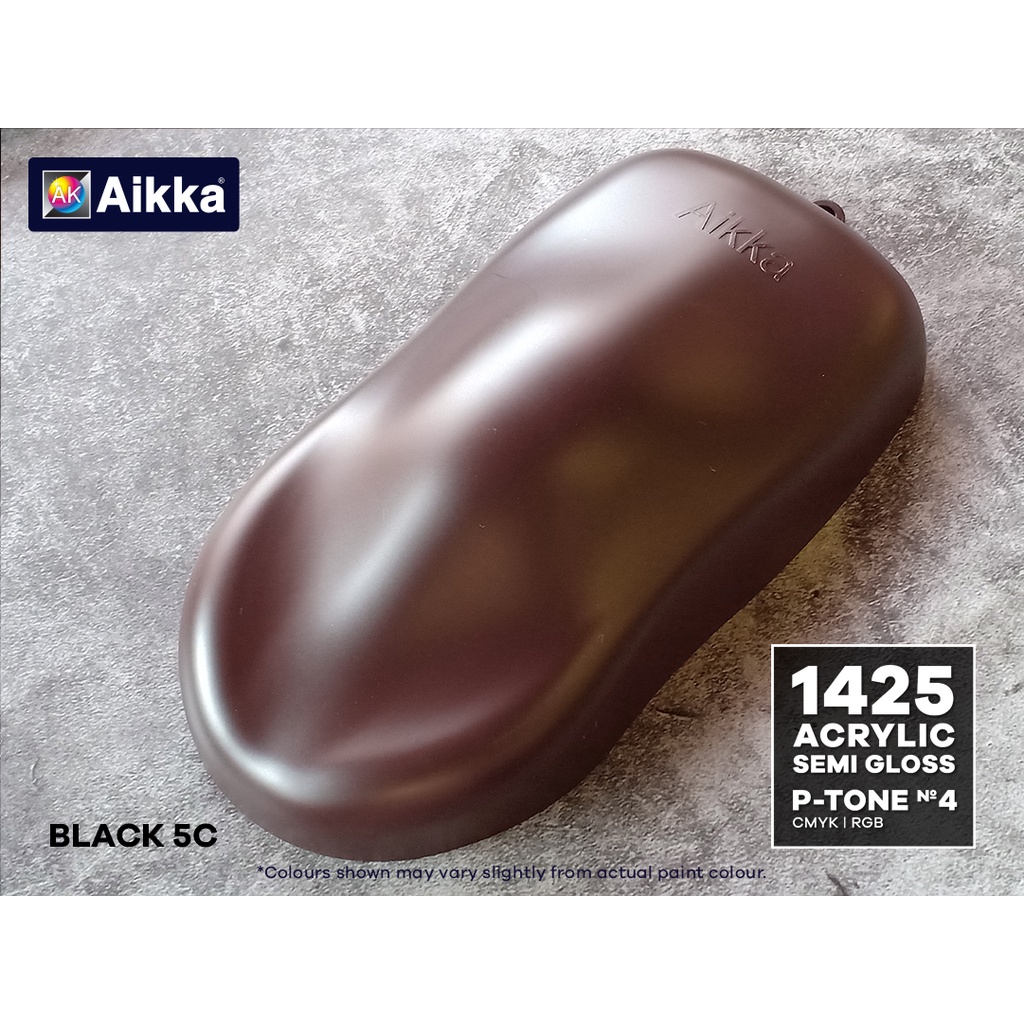 AIKKA Paint PANTONE Colour BLACK 5C / 1425 ACRYLIC SEMI GLOSS PAINT ...