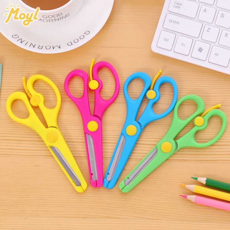 🌟New Arrival🌟Students Hand-made Elastic Round Head Scissors Children ...