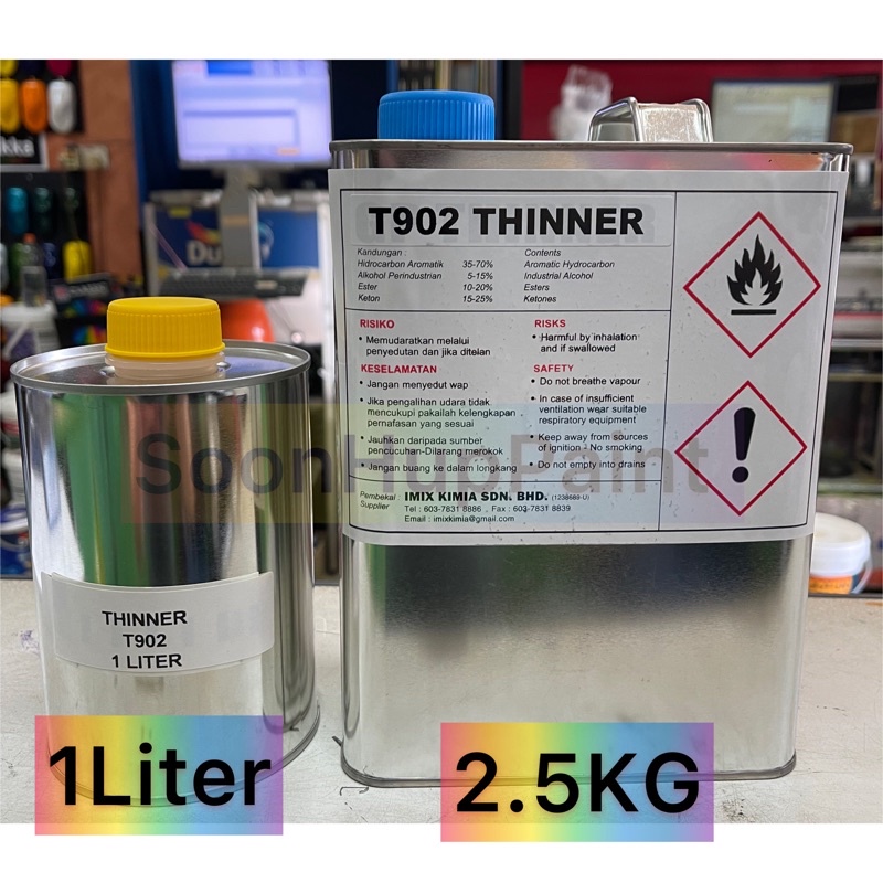 1 Gallon (2.5kg) / 1 LITER Thinner Cat T902 | Shopee Malaysia