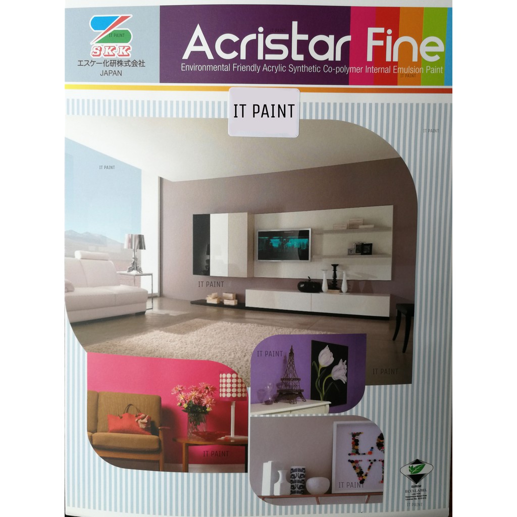 [18 Liter] SKK Acristar Fine Emulsion Paint for Interior Wall and ...