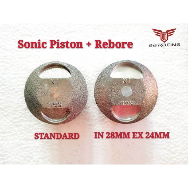 BB Racing Sonic Piston High Compression for Racing Head Set (Ring Clip ...