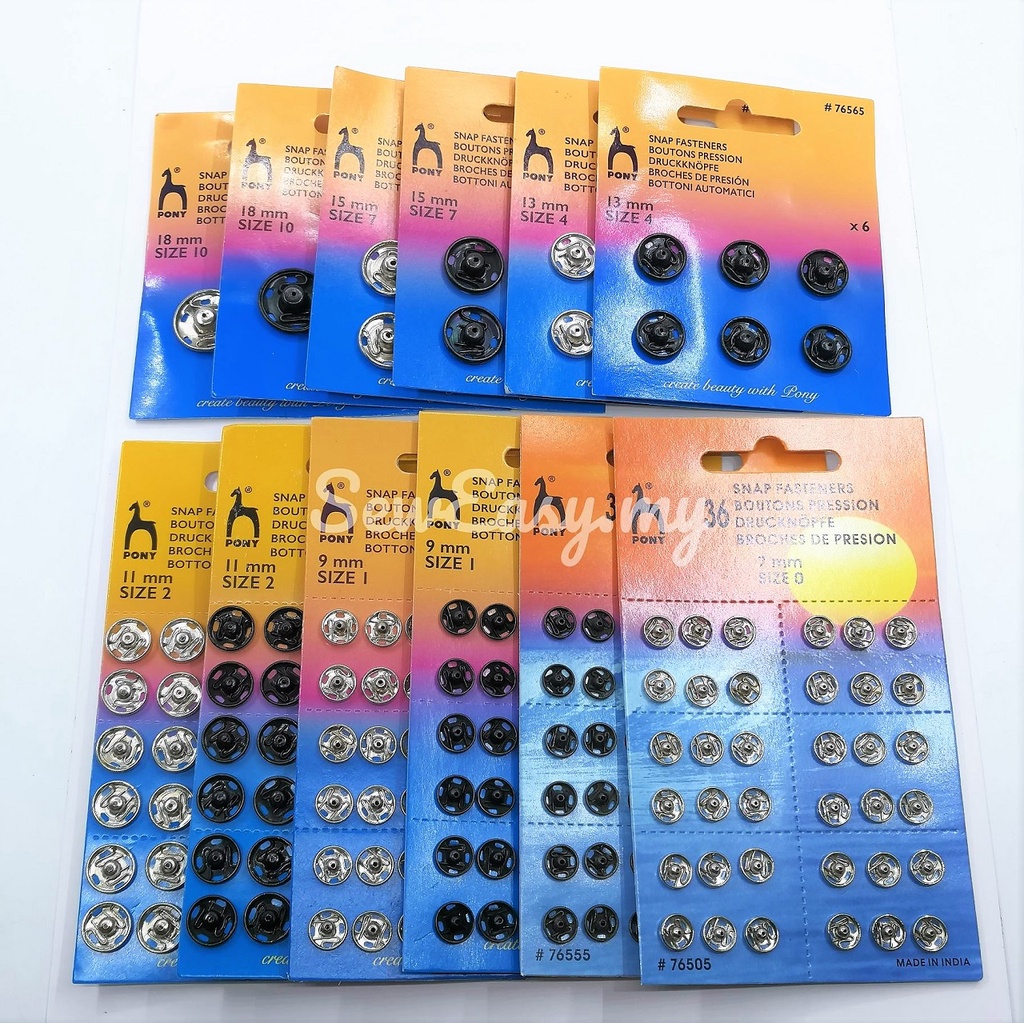 Pony Butang Katup / Pony Snap Fastener / Butang Snap | Shopee Malaysia