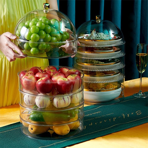 Transparent Heat-Preserving Dust Protection Meal Storage Household ...