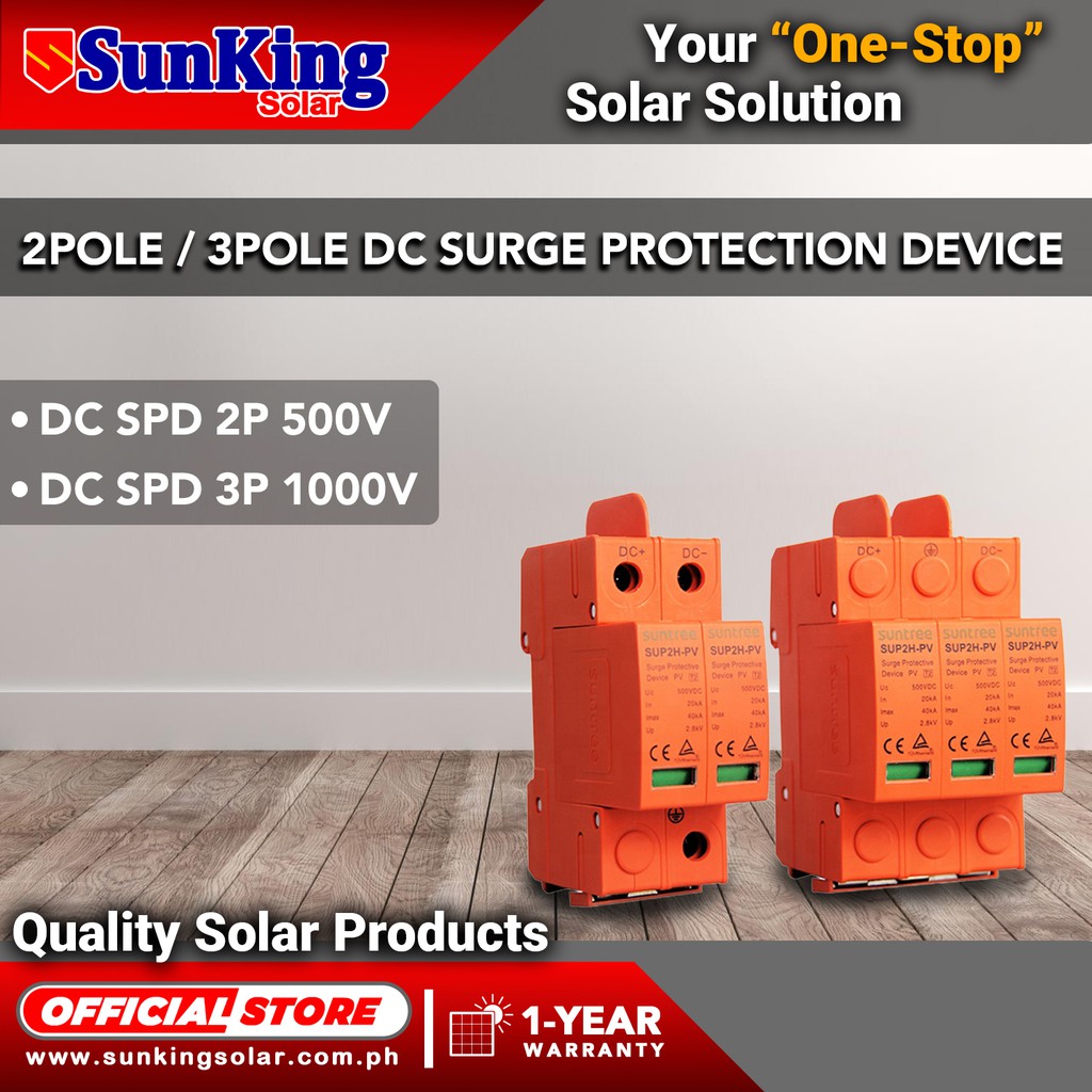 Suntree DC SPD Surge Protection Device 2 pole 3 pole Solar SPD ...