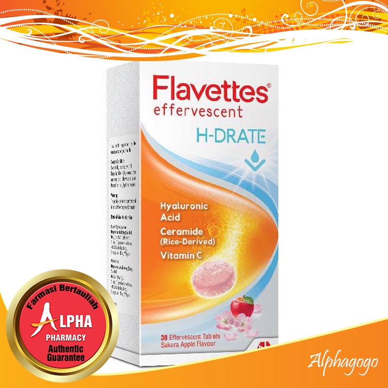 Flavettes Effervescent Vitamin C 30 Tablets (GLOW / VITAL / GLAMZ / H ...