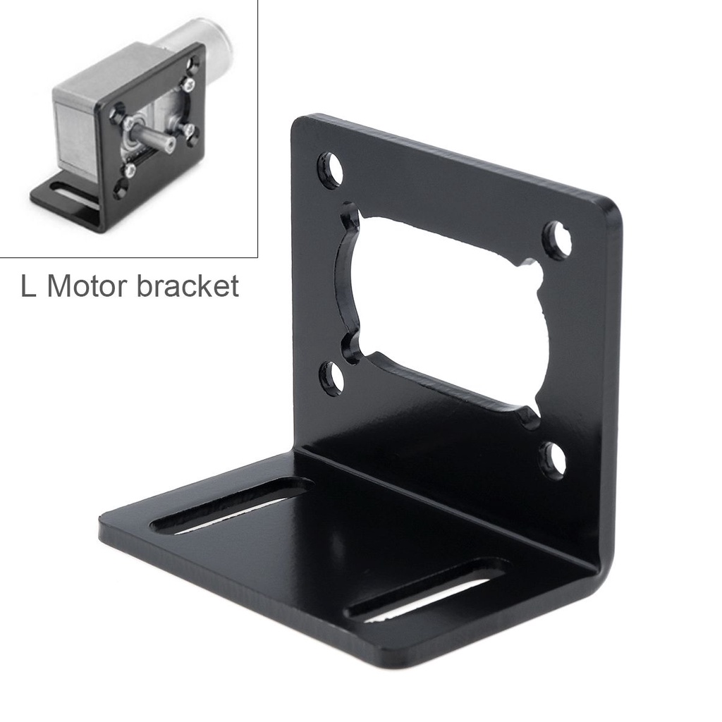 JGY370 Worm Motor Mount Bracket L Shaped Mounting Metal base Holder for ...
