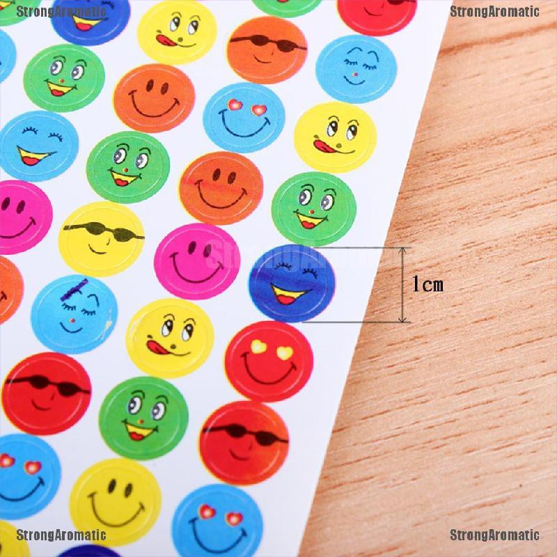 STRA 10Pcs/Pack Children Smiley Faces Reward Stickers School Teacher ...