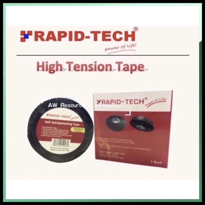 Rapid-Tech Self-Amalgamating Tape / High Tension Tape 19mm x 9.1m ...