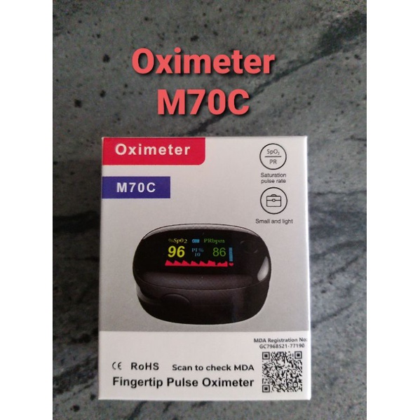 SURGIPLUS M70C Oximeter Fingertip Pulse Oxymeter Monitor Oxygen Meter Heart | Shopee Malaysia