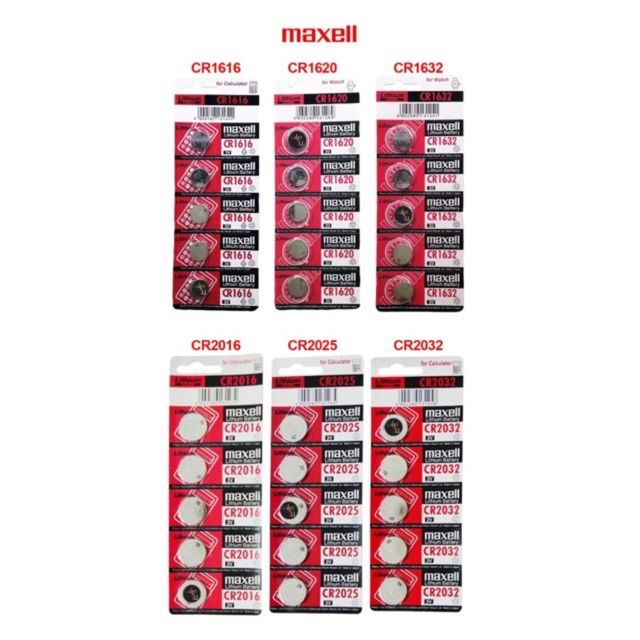 [one2six] 5Pcs ORIGINAL MAXELL CR1616/CR1620/CR1632/CR2016/CR2025 ...