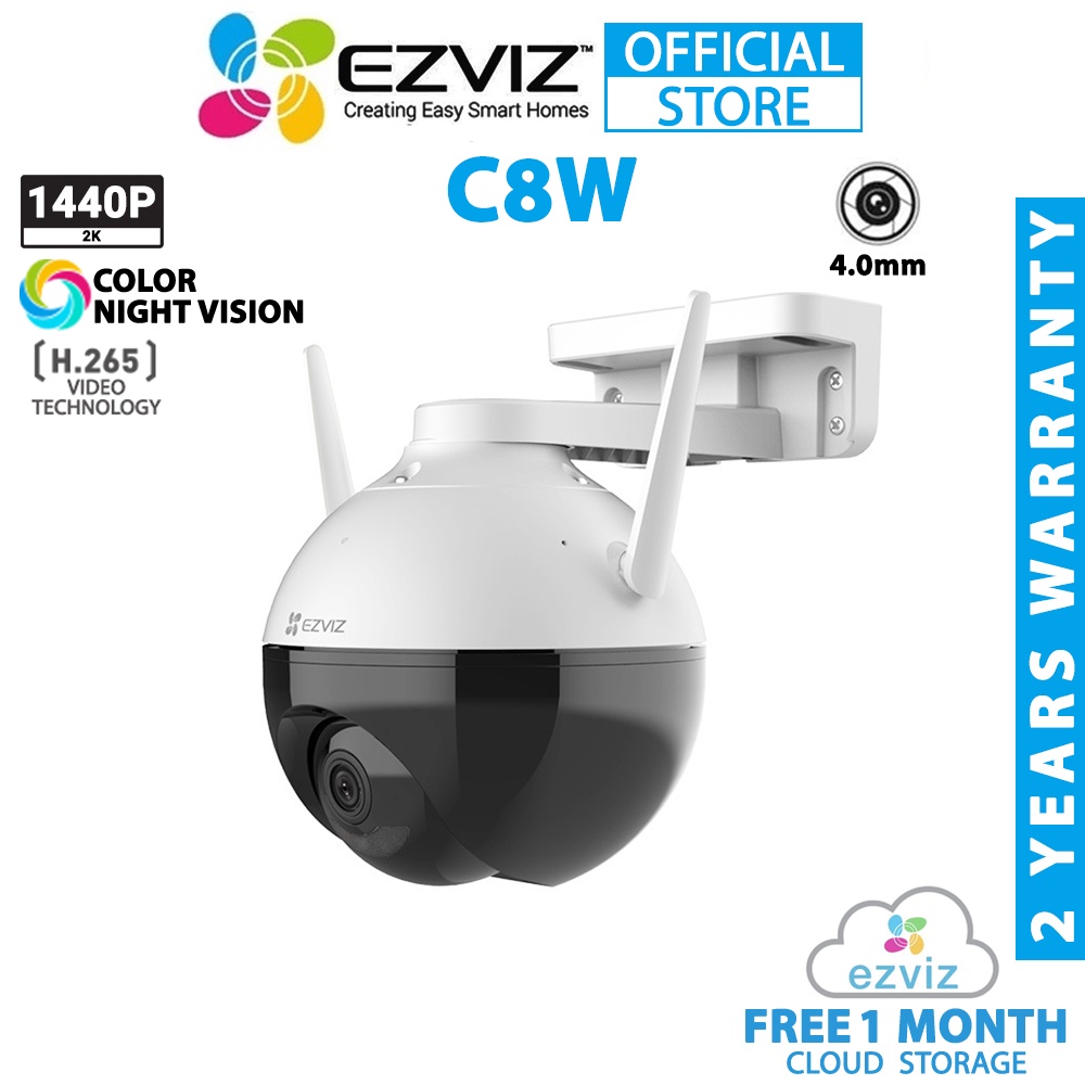EZVIZ C8W 2K 4MP H8 Pro 3MP 5MP Outdoor Pan & Tilt, Color Night Vision ...