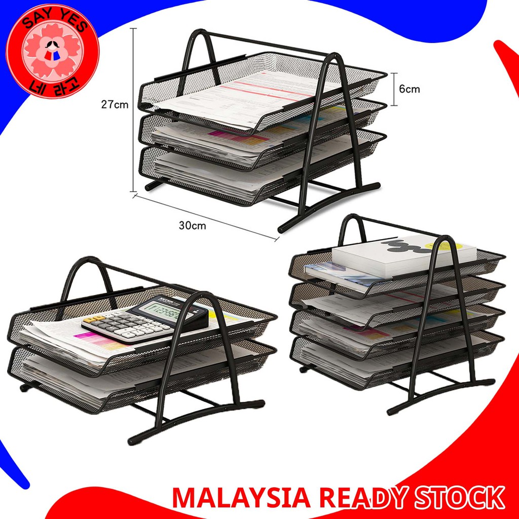 SayYes File Document Letter Paper Tray Sorter Collection File Desk ...