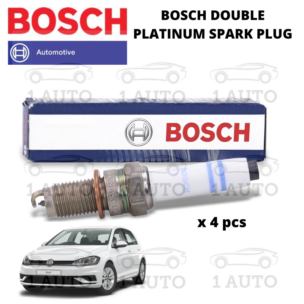 BOSCH DOUBLE PLATINUM SPARK PLUG VW GOLF MK7 BLUEMOTION 1.4 TSI TIGUAN ...