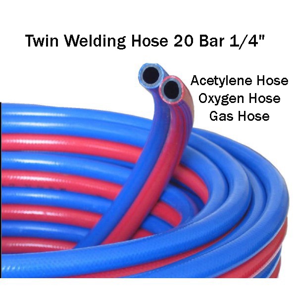 [ 1 ROLL ] 1/4" TWIN WELDING HOSE 20 BAR (KOREA) 100meter x 1 roll (FOR ...