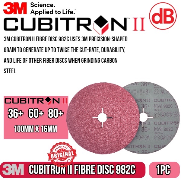 3M Cubitron II Fibre Disc 982C (36+ / 60+ / 80+) | Shopee Malaysia