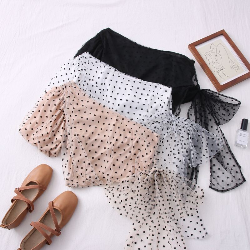 (Ready stock) Blouse with ribbon | Shopee Malaysia