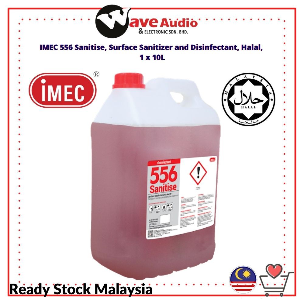 IMEC 556 Sanitise ( 10L x 1 Bottle ) Halal, One step Sanitizer ...