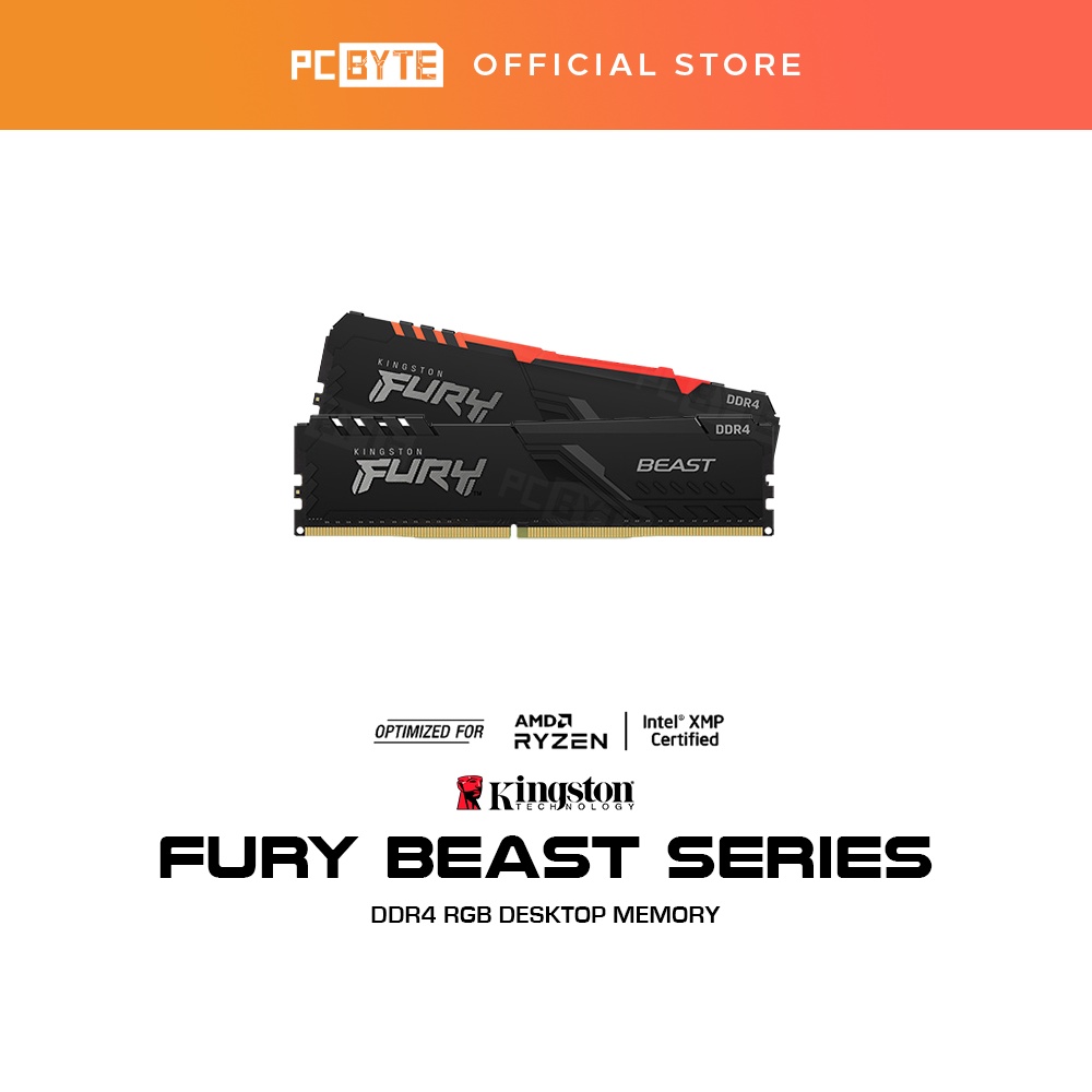 Kingston FURY BEAST Series DDR4 Desktop Memory Kit - (8GB/16GB/32GB ...