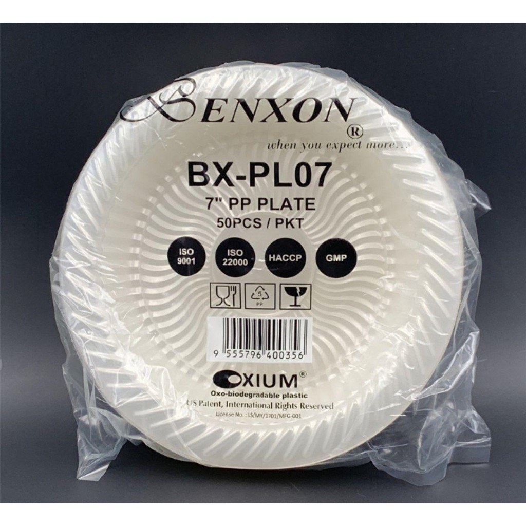 7" Small Plate [ 50pcs± ] BENXON PL07 - Disposable PP Plastic Plate ...