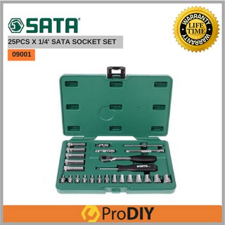 SATA 09001 36pcs 1/4' Tools Socket Tool Box Set | Shopee Malaysia