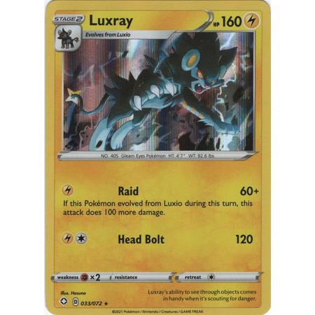 Luxray / 33/72 / Holo Rare / Shining Fates Pokemon Trading Card Game ...