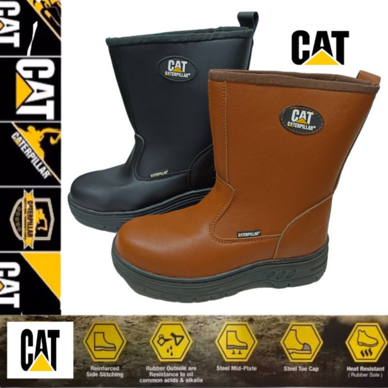 CAT Hight Cut Steel Toe Cap Steel Midsole Safety Boots / Kasut Safety ...