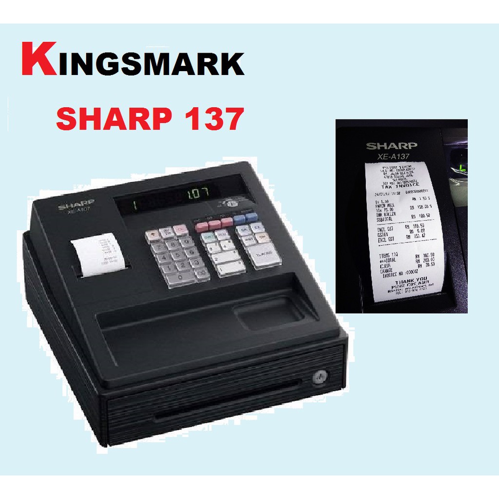 SHARP Cash Register XE-A137 ( Black) SHARP Cashier | Shopee Malaysia