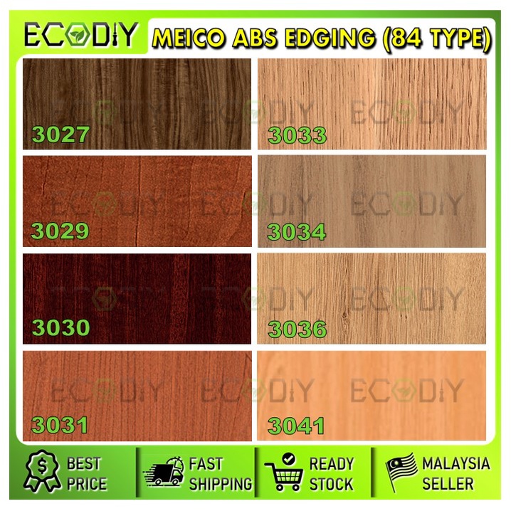 ECODIY🇲🇾 MEICO ABS Edging Sisi Papan Wood Edging [20mm / 36mm] [1 meter ...