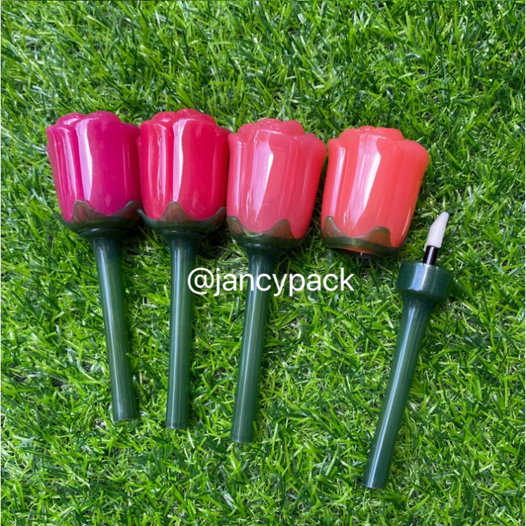 JANCY 5ml pink red Rose Flower Multi-color Empty Liquid Lipstick Tube ...