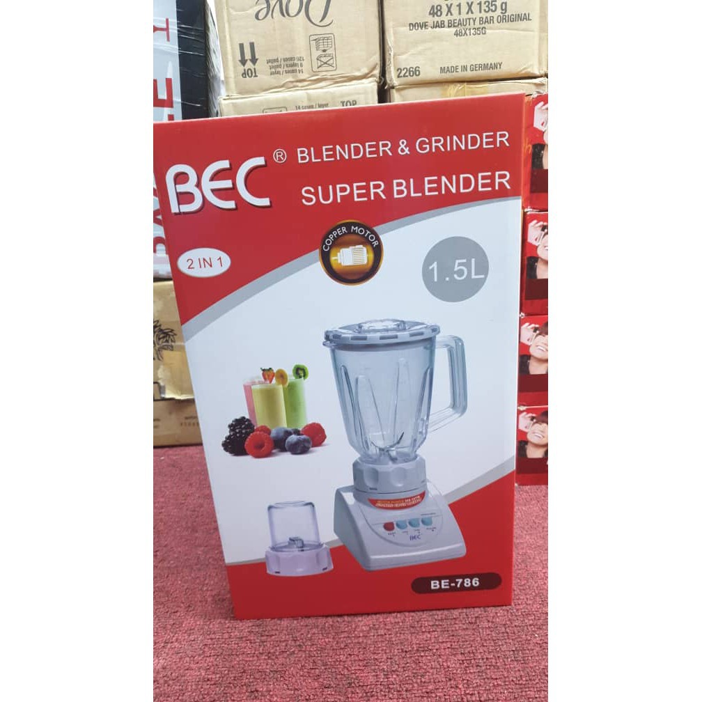 MCO Ready Stock!! BEC 2 in 1 Blender (1.5L Plastic Jar) with Dry Mill White | Shopee Malaysia
