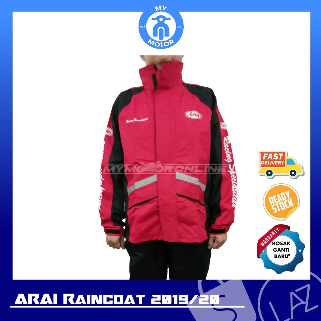 MYRIDER RAINCOAT 2KG THICK SUPER PREMIUM JACKET BAJU HUJAN TEBAL ARAI ...