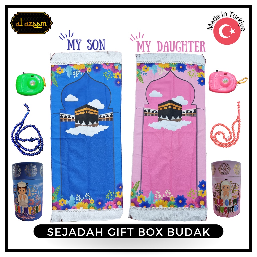 Sejadah Turki Gift Box Set Hadiah Budak Turkey Tasbih Camera Toy Lelaki ...