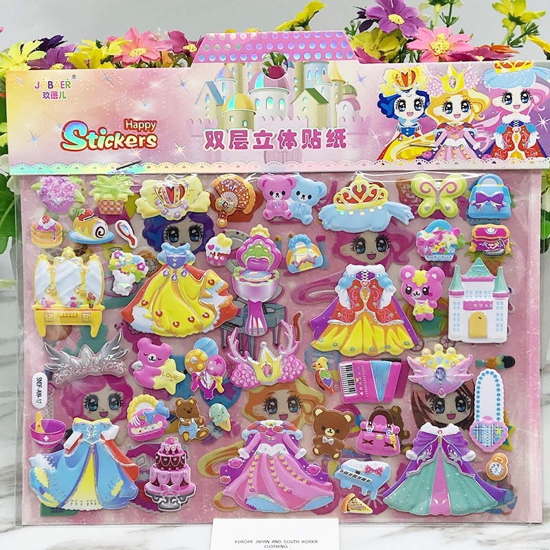 Children Princess Dress up Stickers Girls Change Clothes Large Double ...