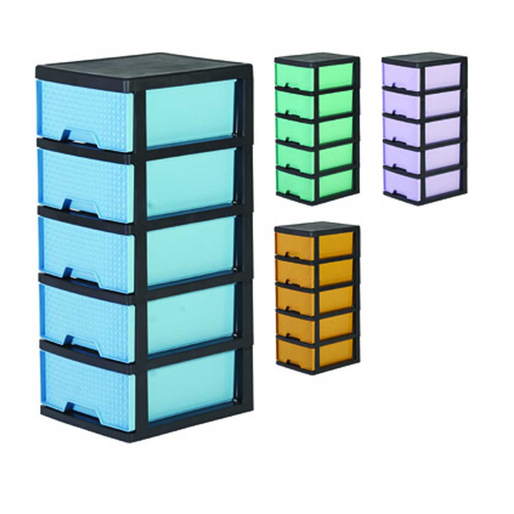 Readystock Multipurpose Drawers 5 Tier Drawers Plastic Cabinet Plastic ...