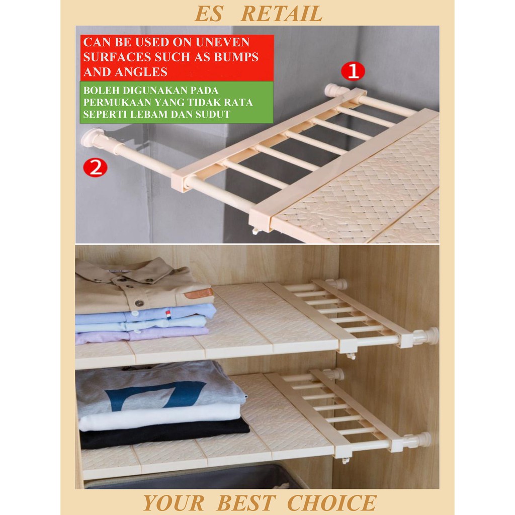 Wardrobe adjustable shelf Kitchen Cabinet shelf Partition layer Divider ...