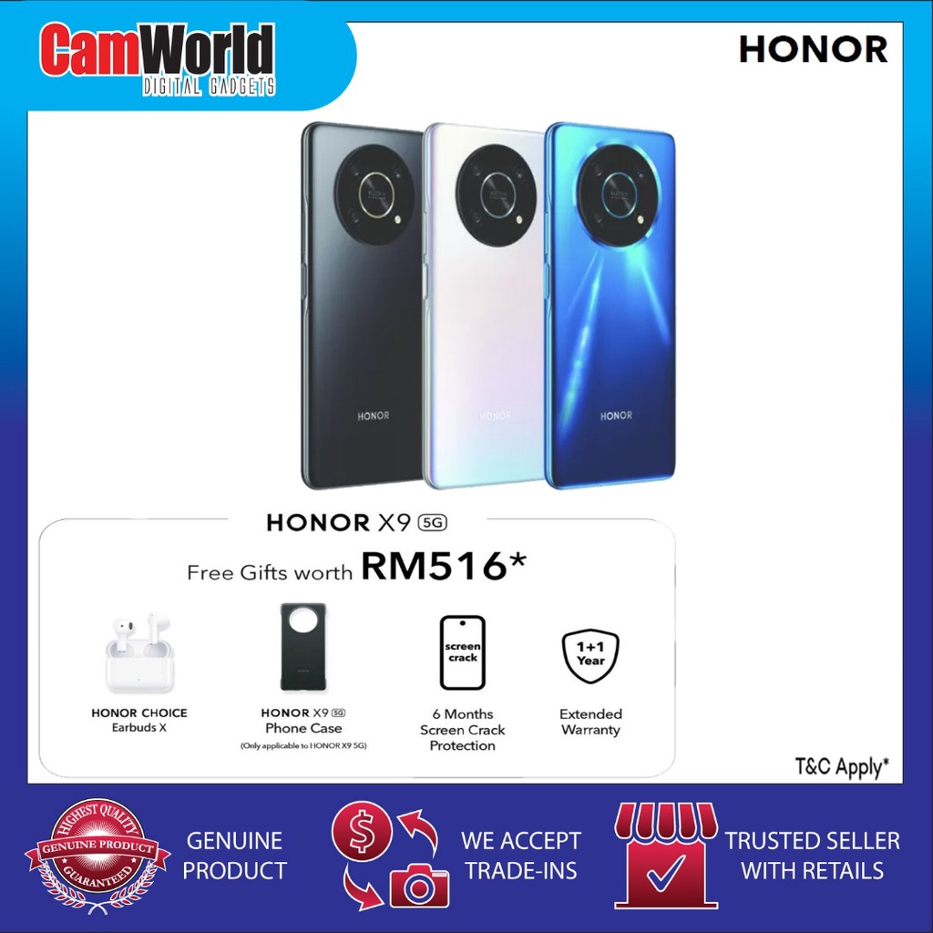 Honor X9 5G ( 8GB + 2GB RAM / 128GB ROM ) | Shopee Malaysia