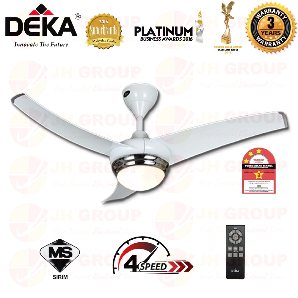 Deka Baby Led 3 Blades White Ceiling Fan With Led Light (42") | Shopee ...