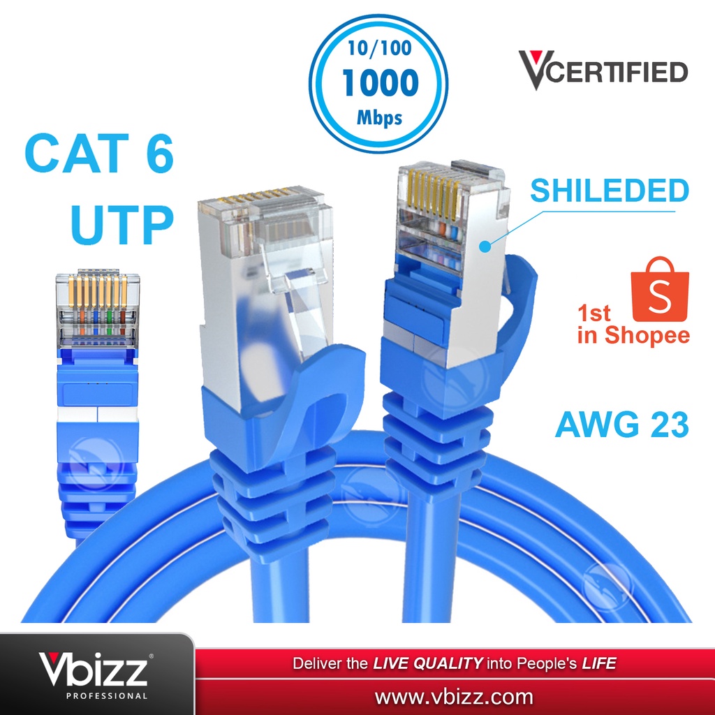 0.5 - 15M CAT6CCA CAT 6 Cable Shielded RJ45 LAN Network Cable Gigabit ...
