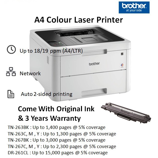 Brother HL-L3230CDN Duplex, Network Colour LED L3230CDN Printer L3230 | Shopee Malaysia