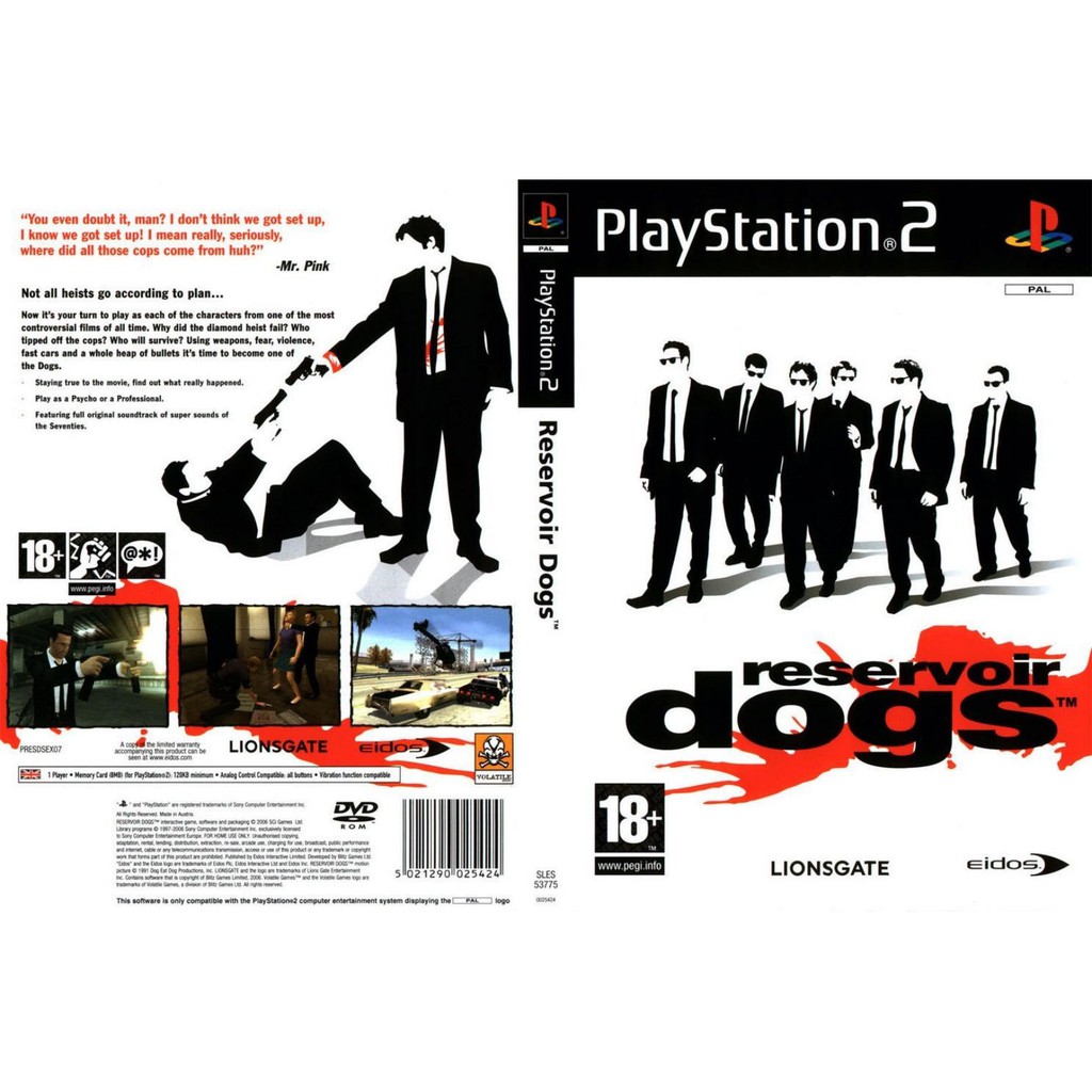 Ps2 Game - Reservoir Dogs | Shopee Malaysia